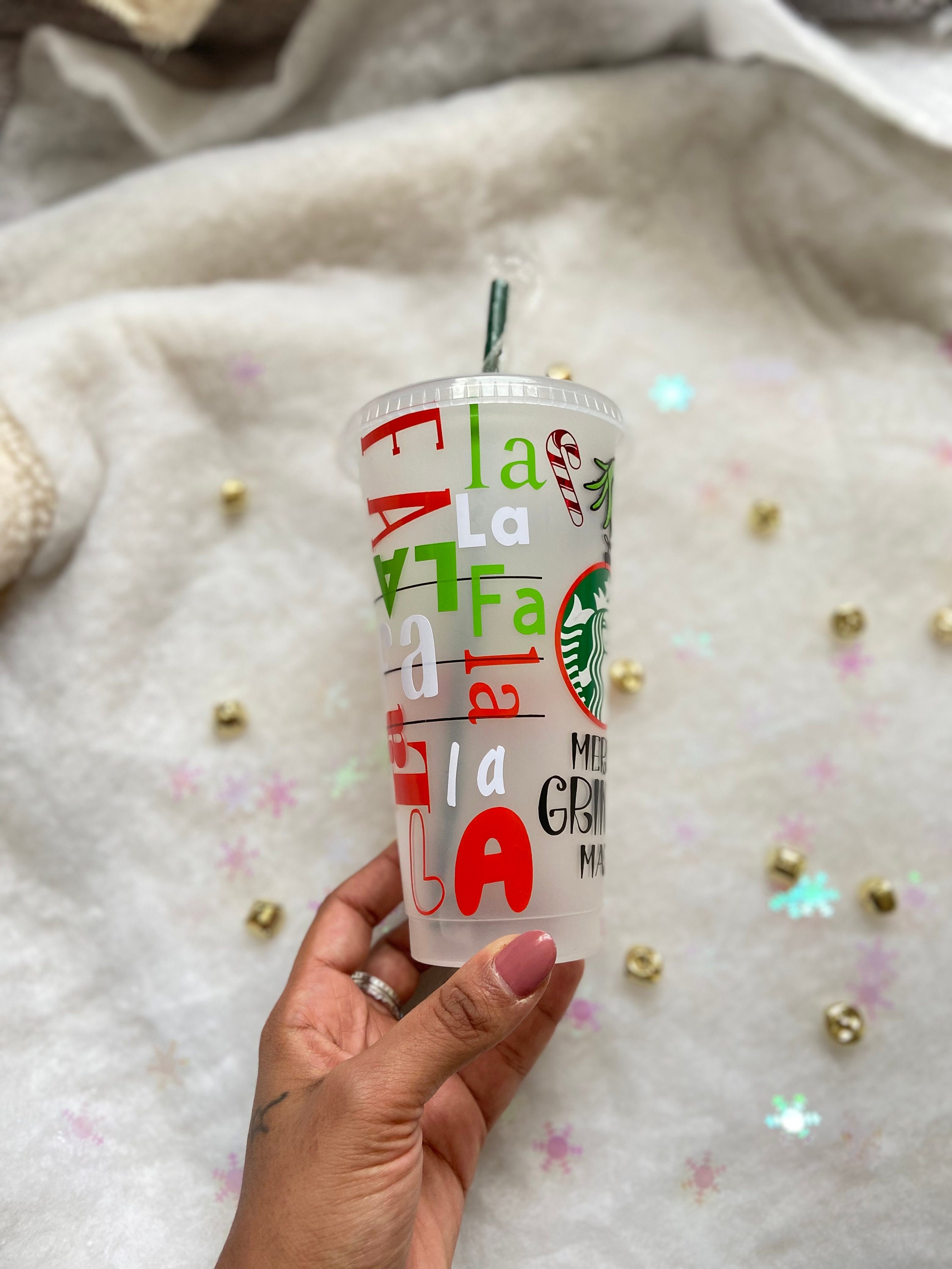 The Grinch Starbucks Cold Cup - Etsy