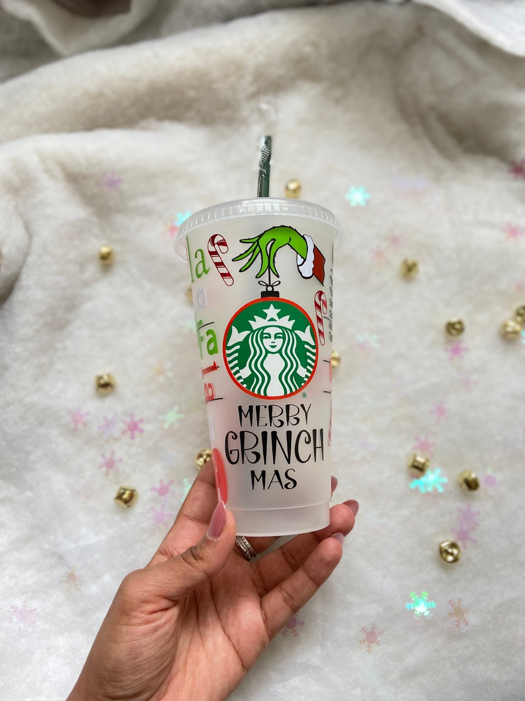 The Grinch Starbucks Cold Cup - Etsy