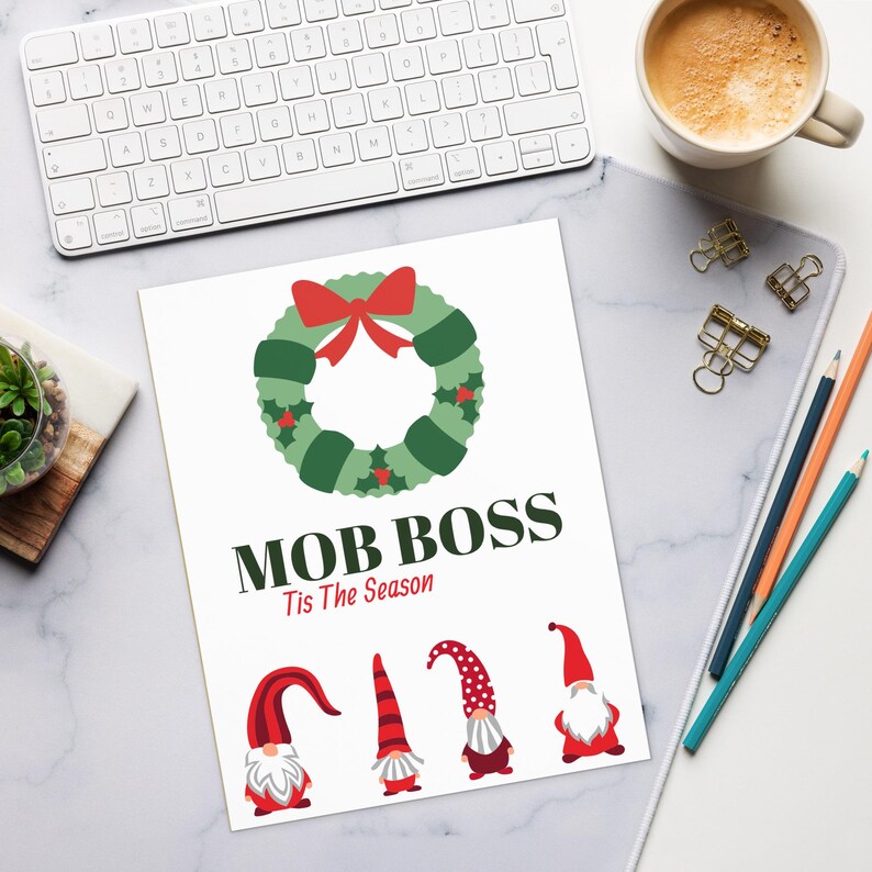 Christmas Notepad Christmas Gnome Notebook Stocking Stuffers Festive ...