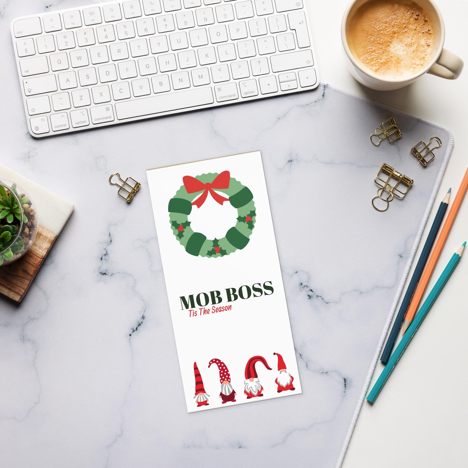 Christmas Notepad Christmas Gnome Notebook Stocking Stuffers Festive ...