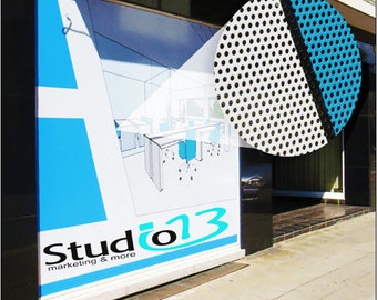 Perforated White One Way Vision Printing Media Window Vinyl Sticker ...