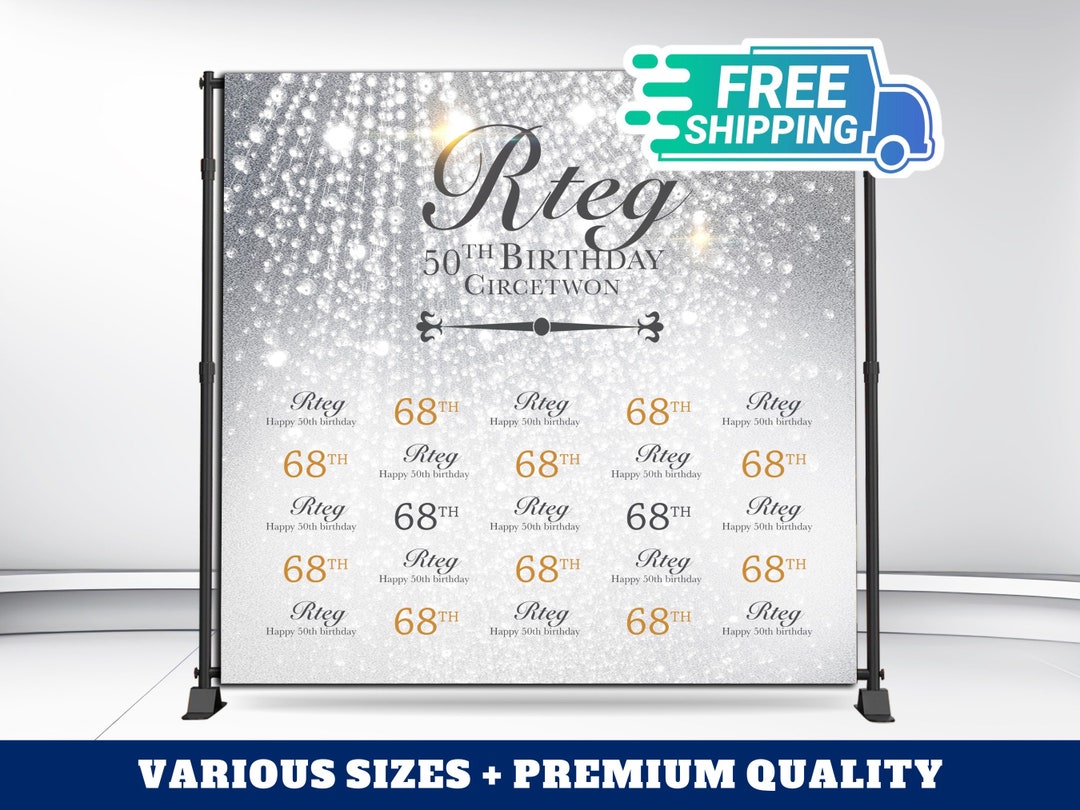 Custom Backdrop Banner | Complete Custom Design | Birthday Party Banner ...