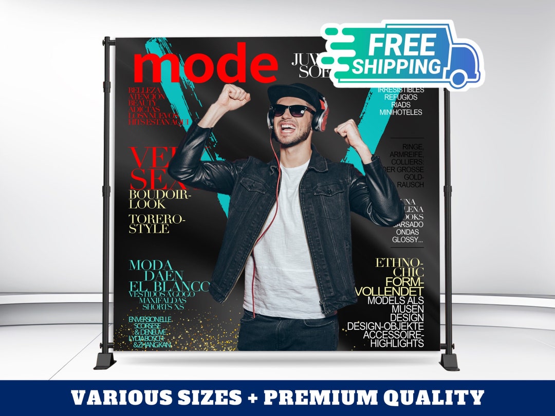 Custom Magazine Backdrop Magazine Cover Backdrop Custom Photo Birthday ...