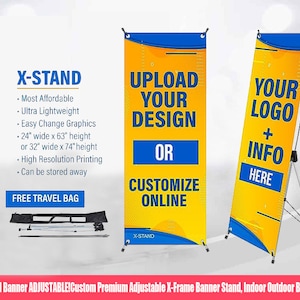 X Stand Banner ADJUSTABLE!!!, Custom Premium Adjustable X-frame Banner ...