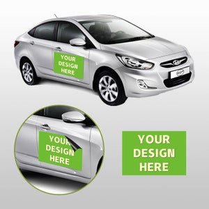 Custom Car Magnet Set of 2 Multi Size Custom Printed Auto - Etsy
