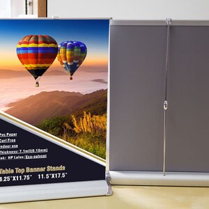Table Top Banner, Personalized Custom Full Colored Mini Retractable ...