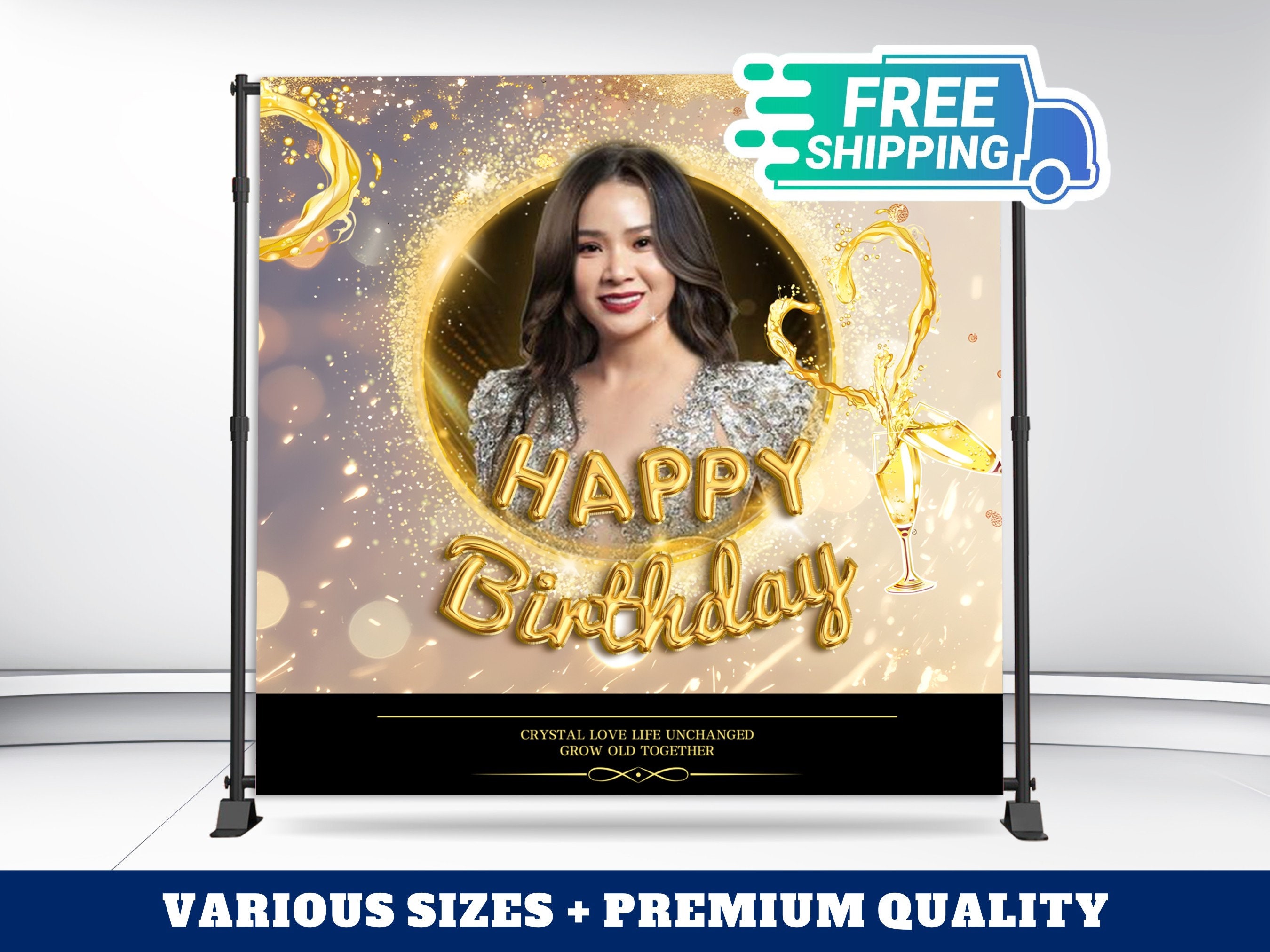 Twinkle Backdrop, Gold Birthday Photo Booth, Twinkle Banner, Photo ...