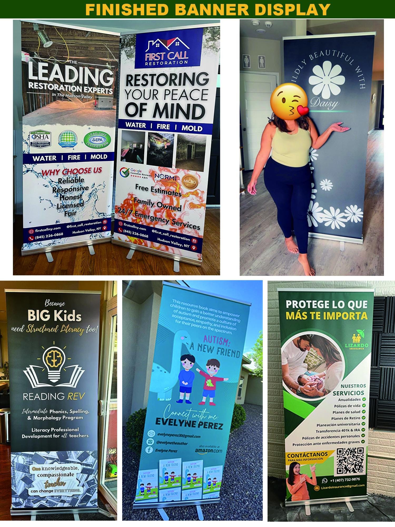 Custom Roll up Retractable Banner, 33" X 81" Pop up Banner Stand ...