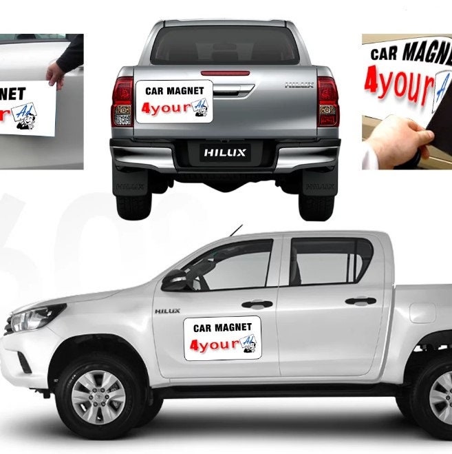 Custom Car Magnet Set of 2, Multi Size Custom Printed Auto Truck Car Magnet Advertising Logo ...