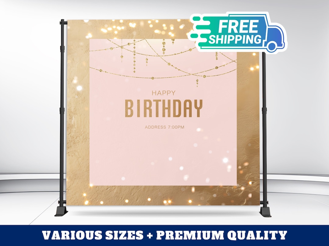 Custom Birthday Banner, Twinkle Backdrop, Twinkle Banner, Photo Booth ...