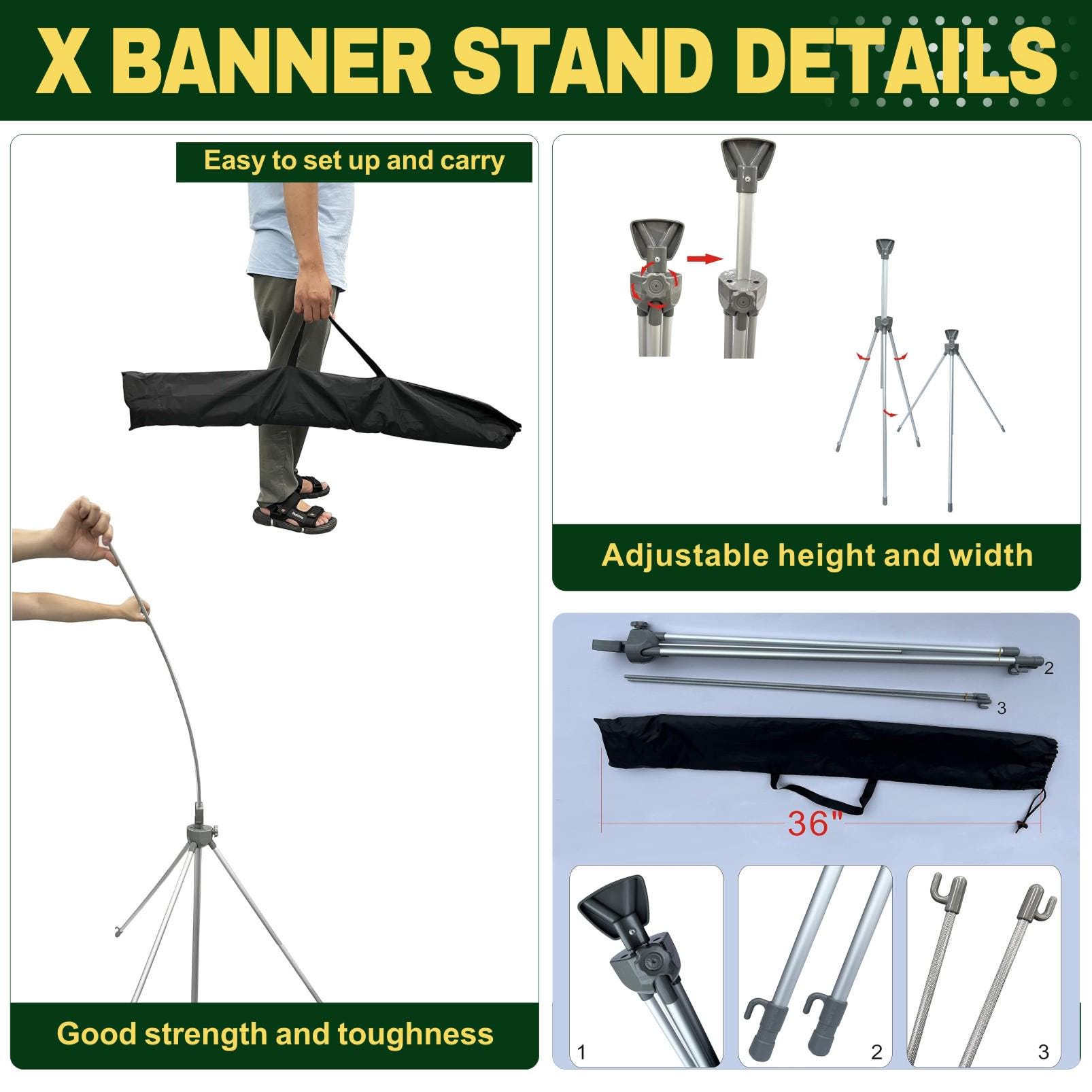 X Stand Banner. X - Frame Stand, Store Banner, Indoor Outdoor Banner ...
