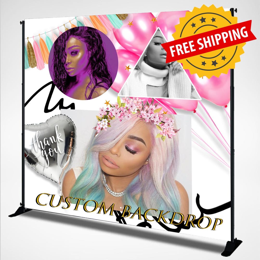 Personalized Custom Backdrop Banner, Custom Backdrop Sign,8x8 Custom ...