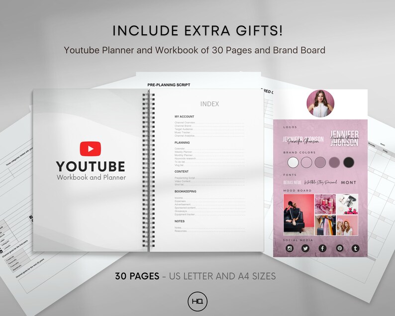 Youtube Channel Kit Pink Youtube Banner Intro Outro Video - Etsy