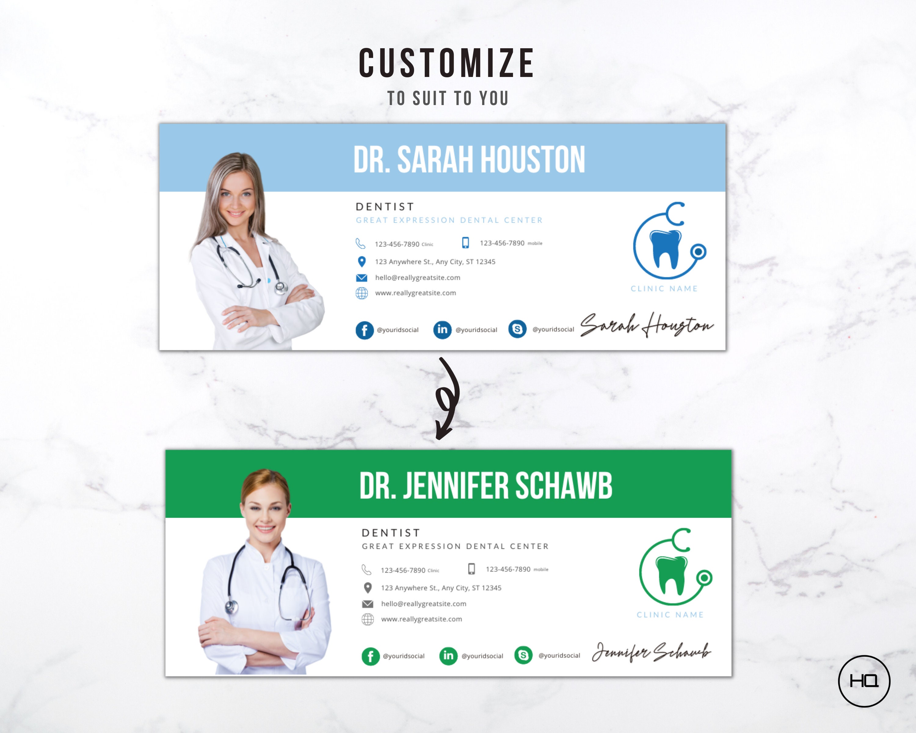 Email Signature Template Doctor Edition | Signature Design and Email ...