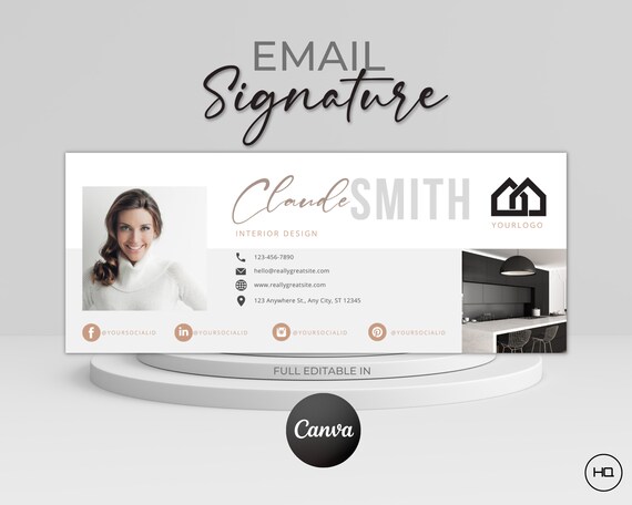 Email Signature Template Logo Signature Design and Email | Etsy