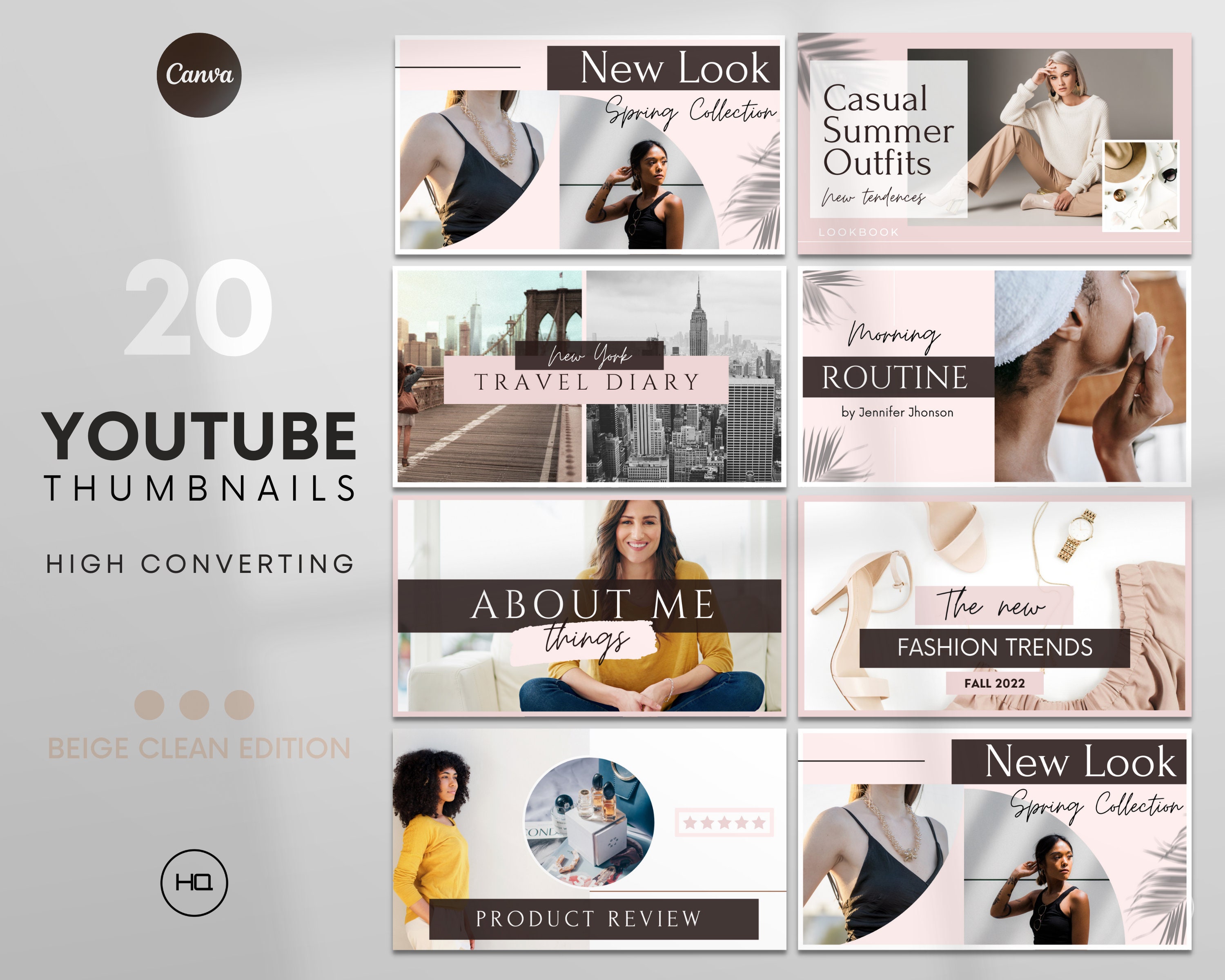 Youtube Thumbnail Kit | 20 Personalized Thumbnail Templates | Youtube ...