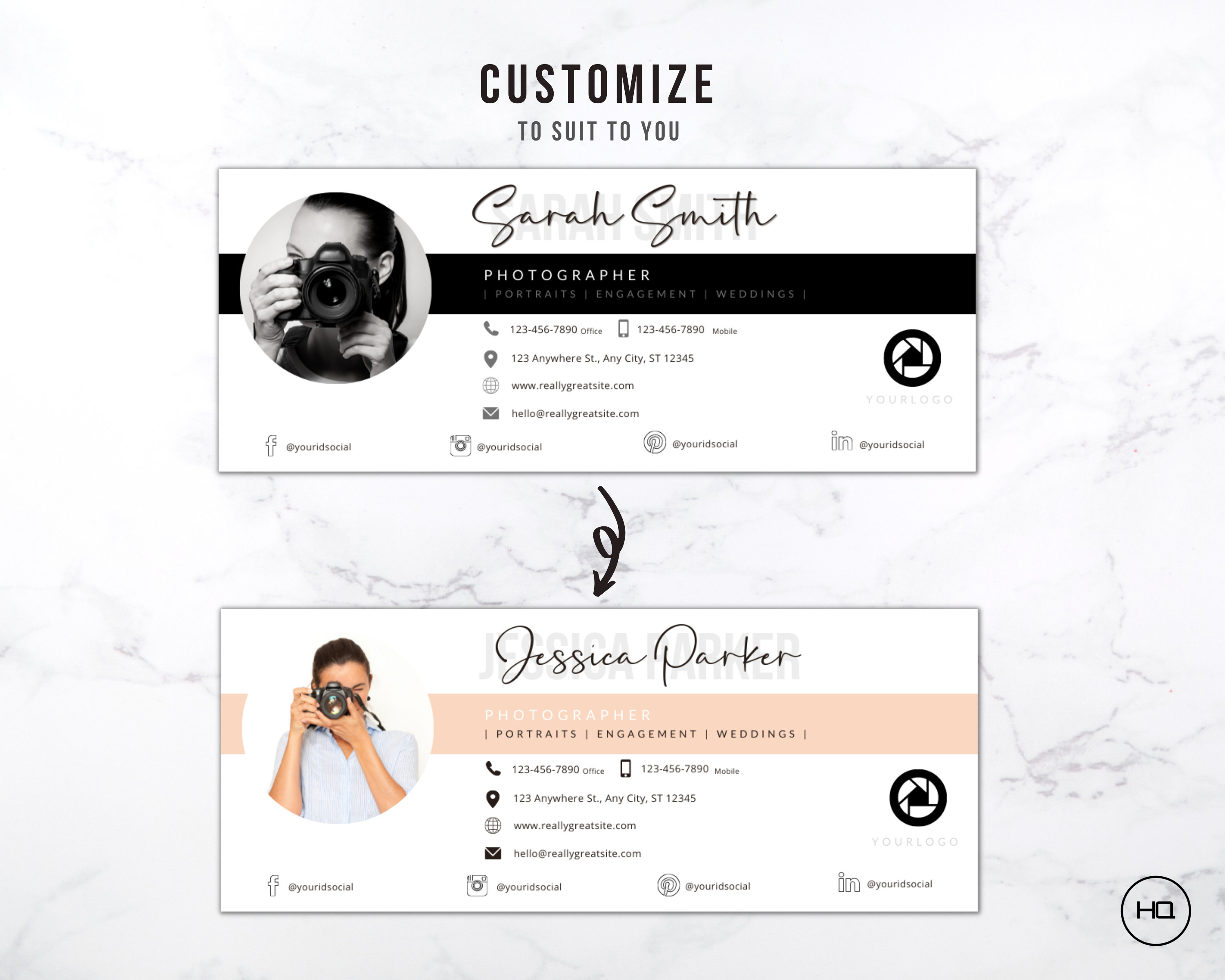 Email Signature Template Photographer | Signature Design and Email ...