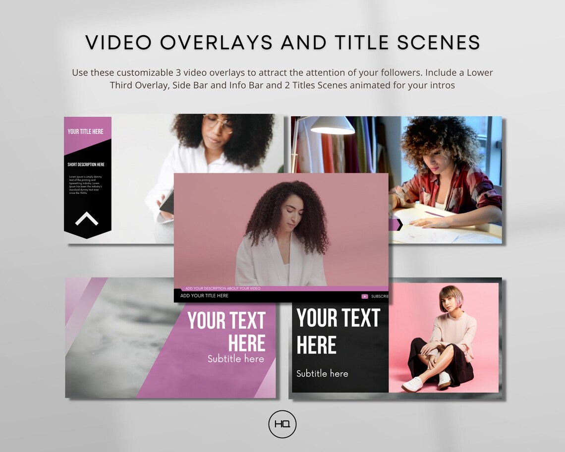 Youtube Channel Kit Pink Youtube Banner Intro Outro Video | Etsy