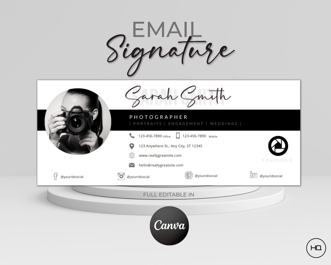 Email Signature Template Photographer | Signature Design and Email ...