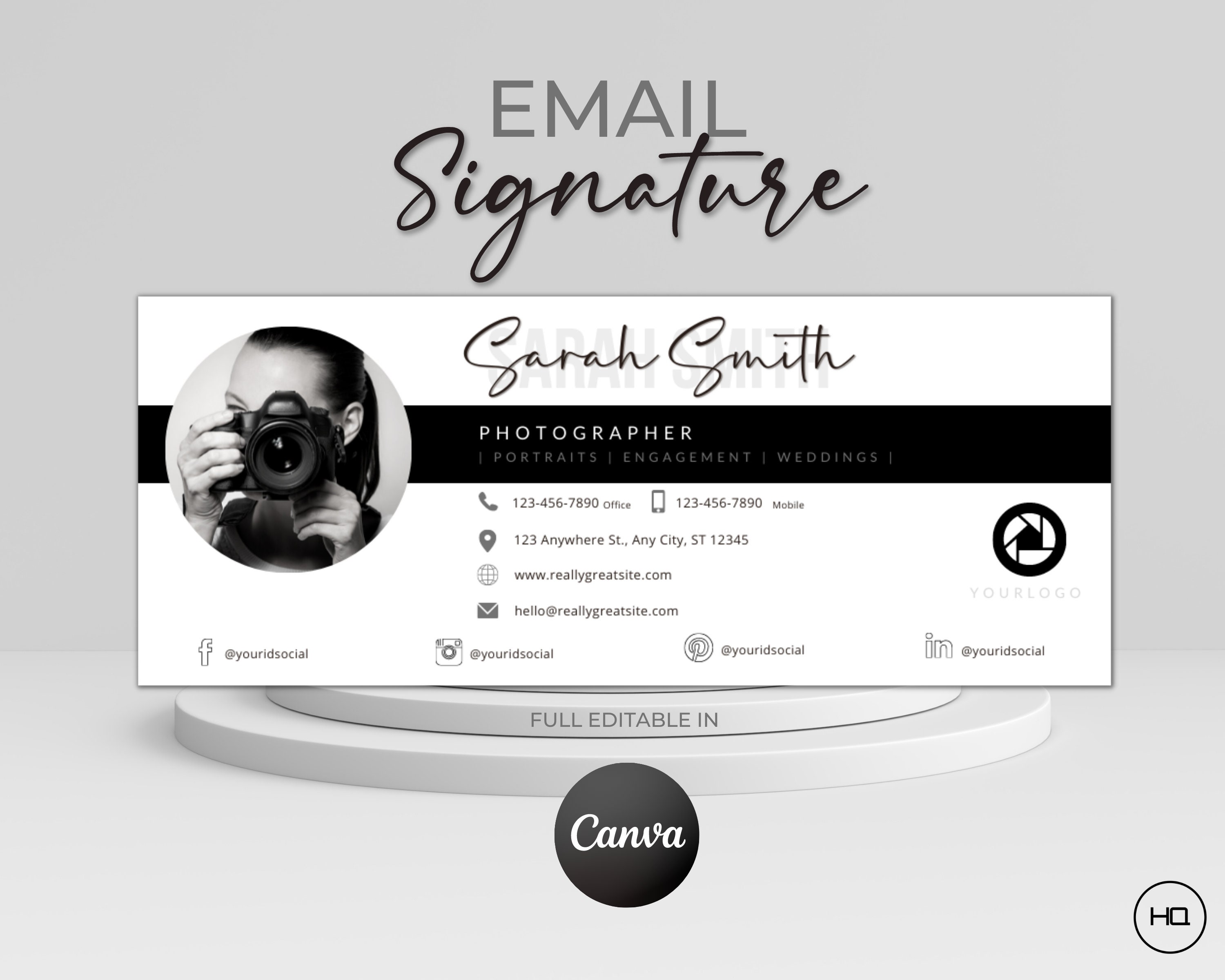 Email Signature Template Photographer | Signature Design and Email ...