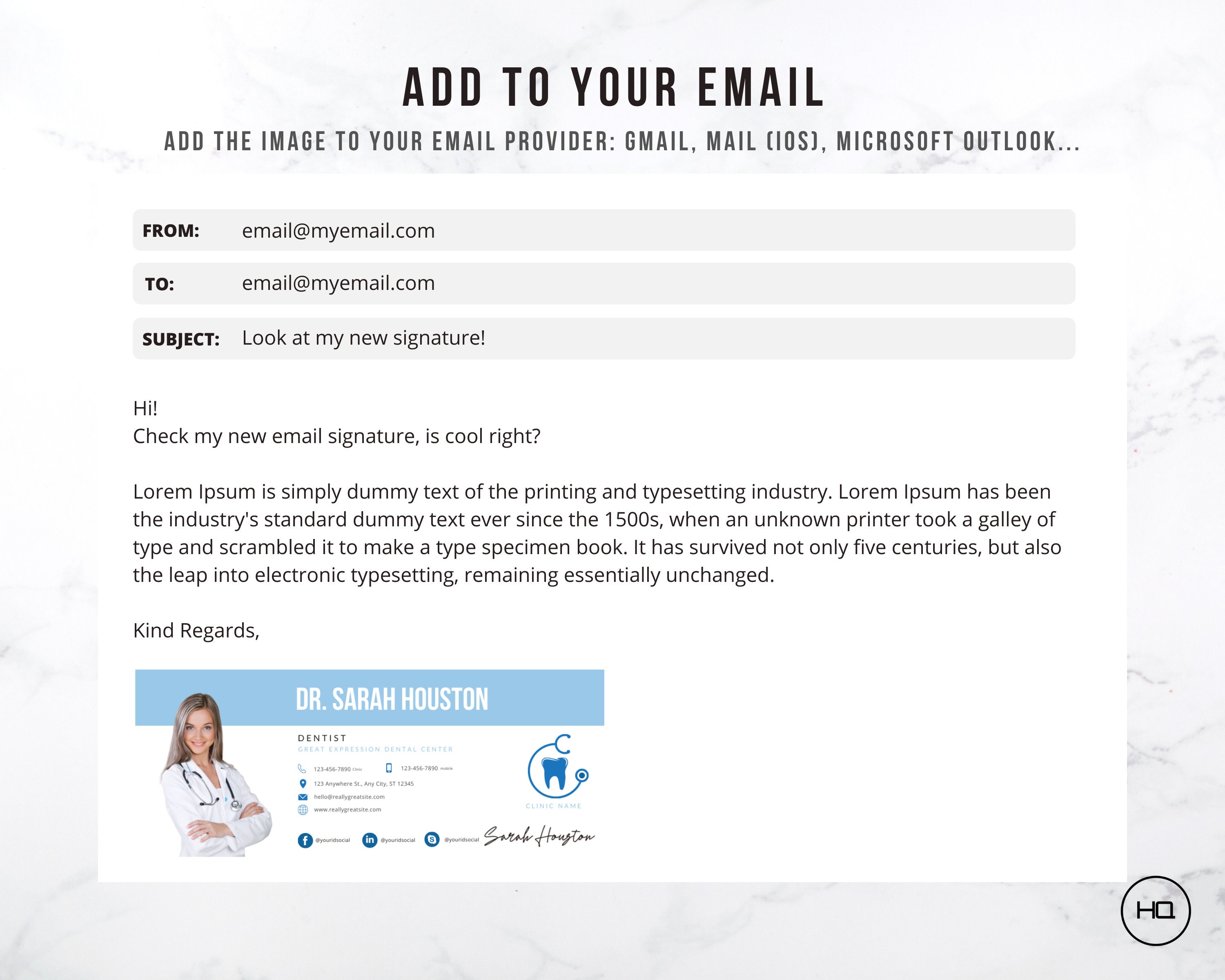 Email Signature Template Doctor Edition | Signature Design and Email ...