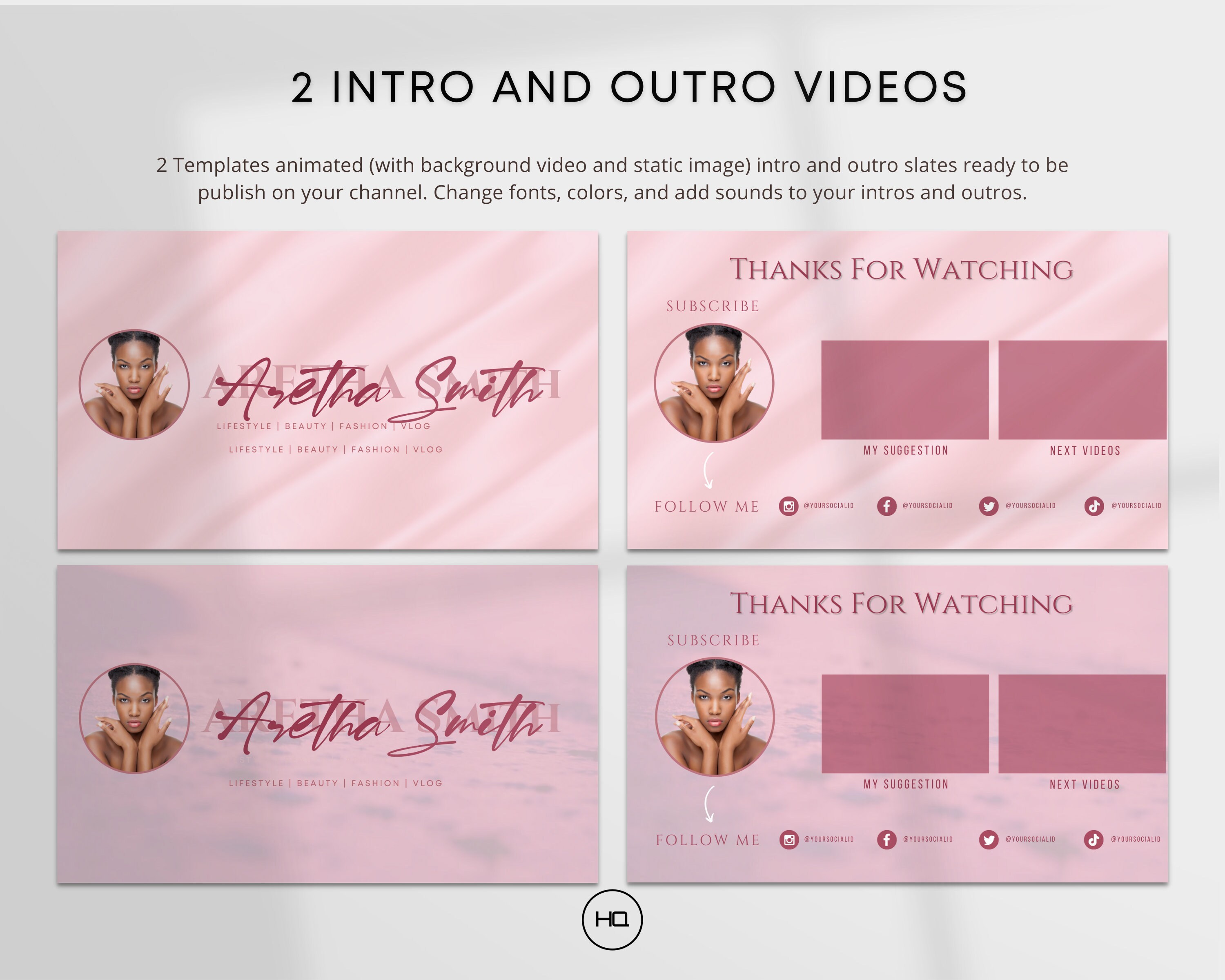 Youtube Channel Kit Youtube Banner Intro Outro Video - Etsy