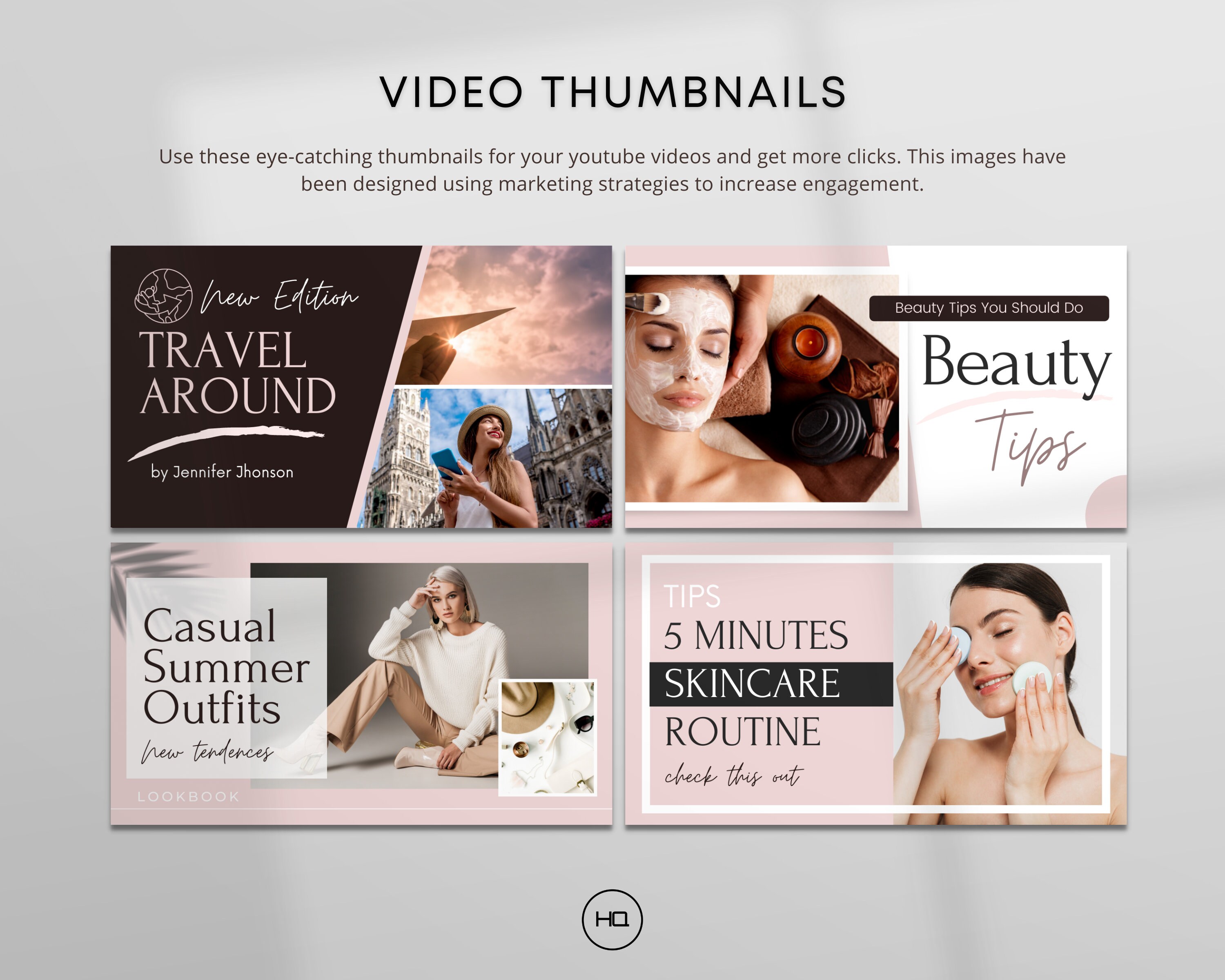 Youtube Thumbnail Kit | 20 Personalized Thumbnail Templates | Youtube ...