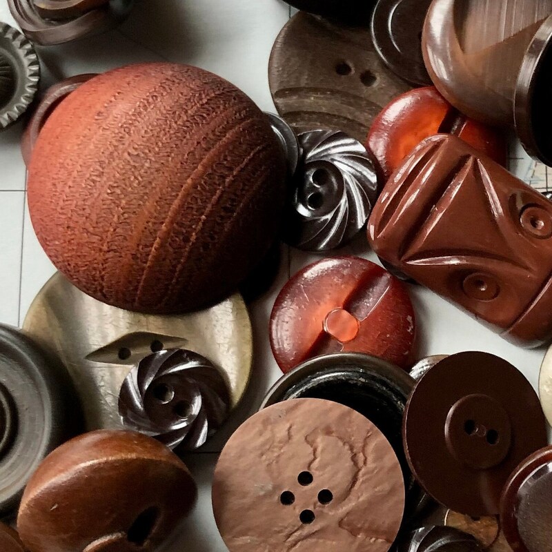 Brown Buttons - Etsy