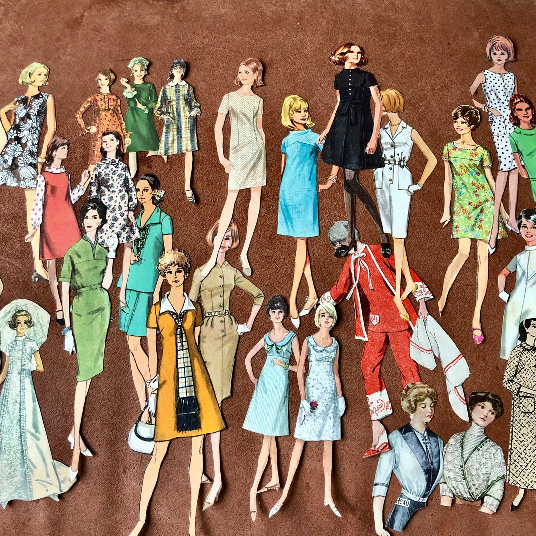 23 FASHION CUT OUTS From Original Sewing Pattern Envelopes or Vintage ...