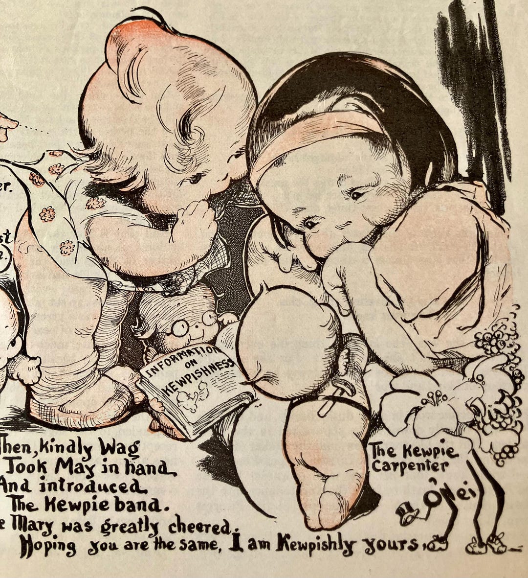 THE KEWPIES Comic Strip by Rose O’neill. Full Page (approx. 14 X 10.5 Inches) Taken From the May ...