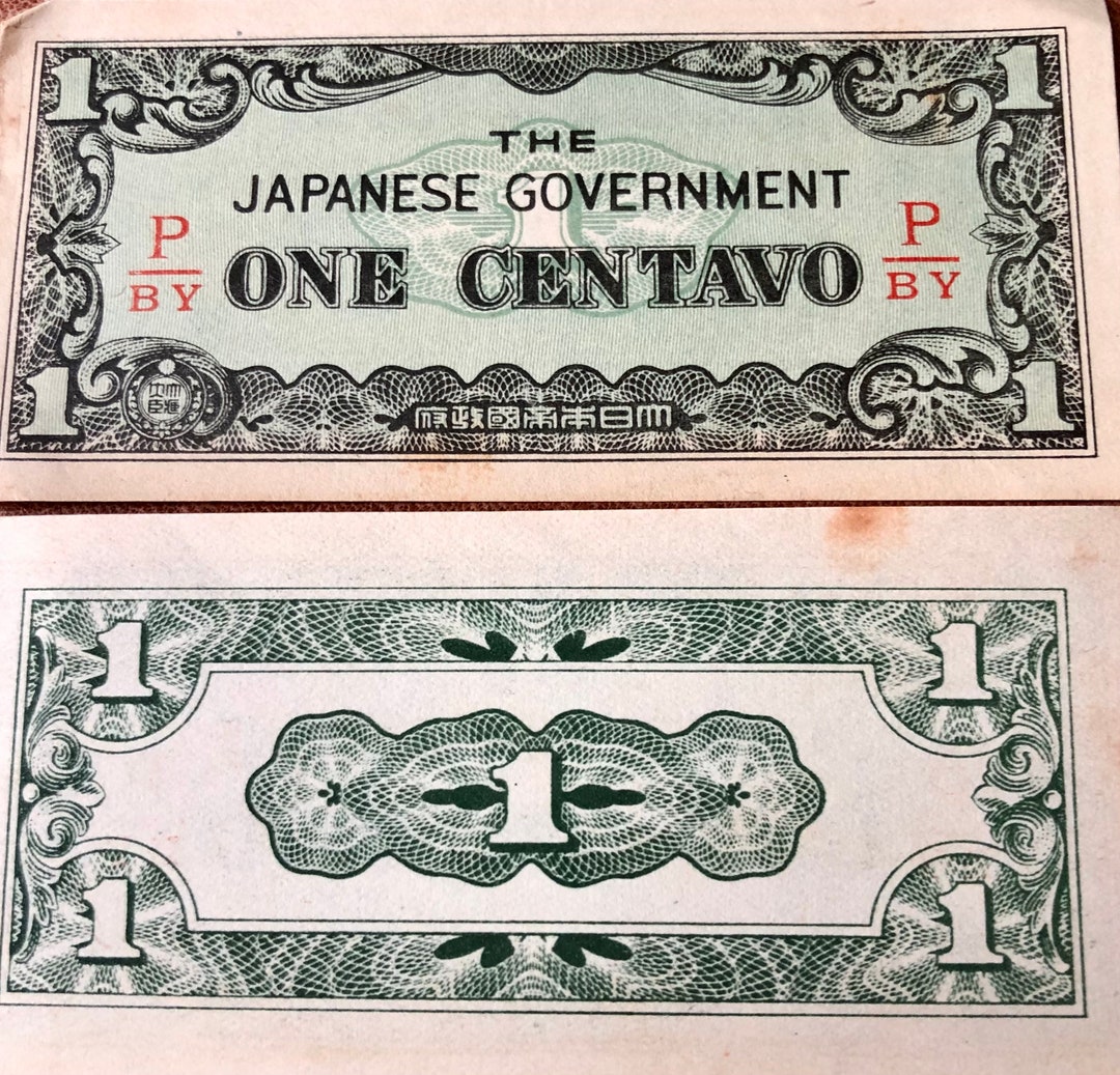 6 ONE CENTAVO Notes. WW2 Japanese Invasion Money - Etsy