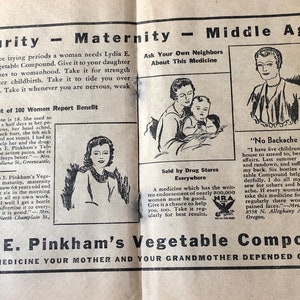 LYDIA PINKHAMS MEDICINE Pamphlet. Wonderful Illustrations From Around ...