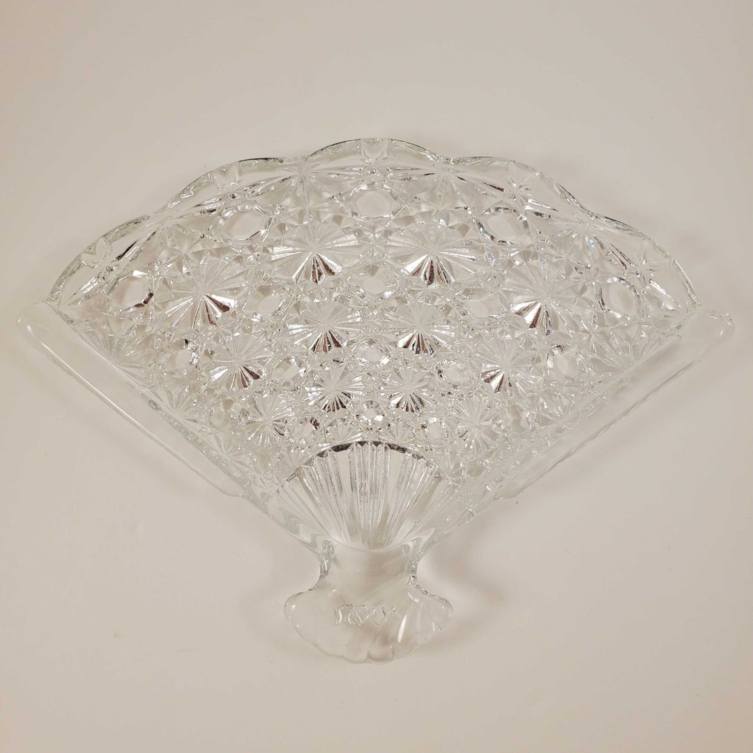 Vintage Avon Pressed Glass Fan Trinket Dish - Etsy