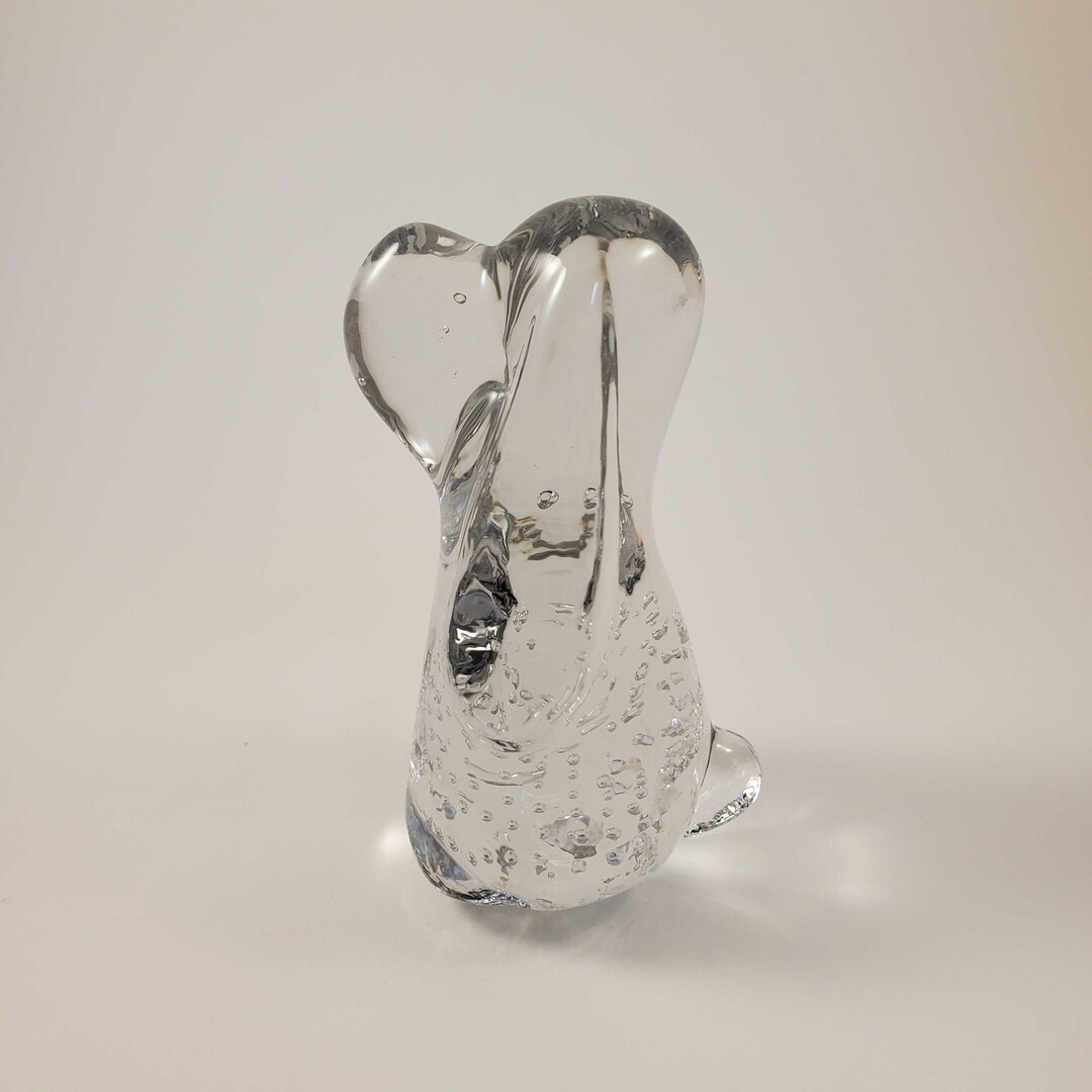 Vintage Glass Dog Figurine - Etsy