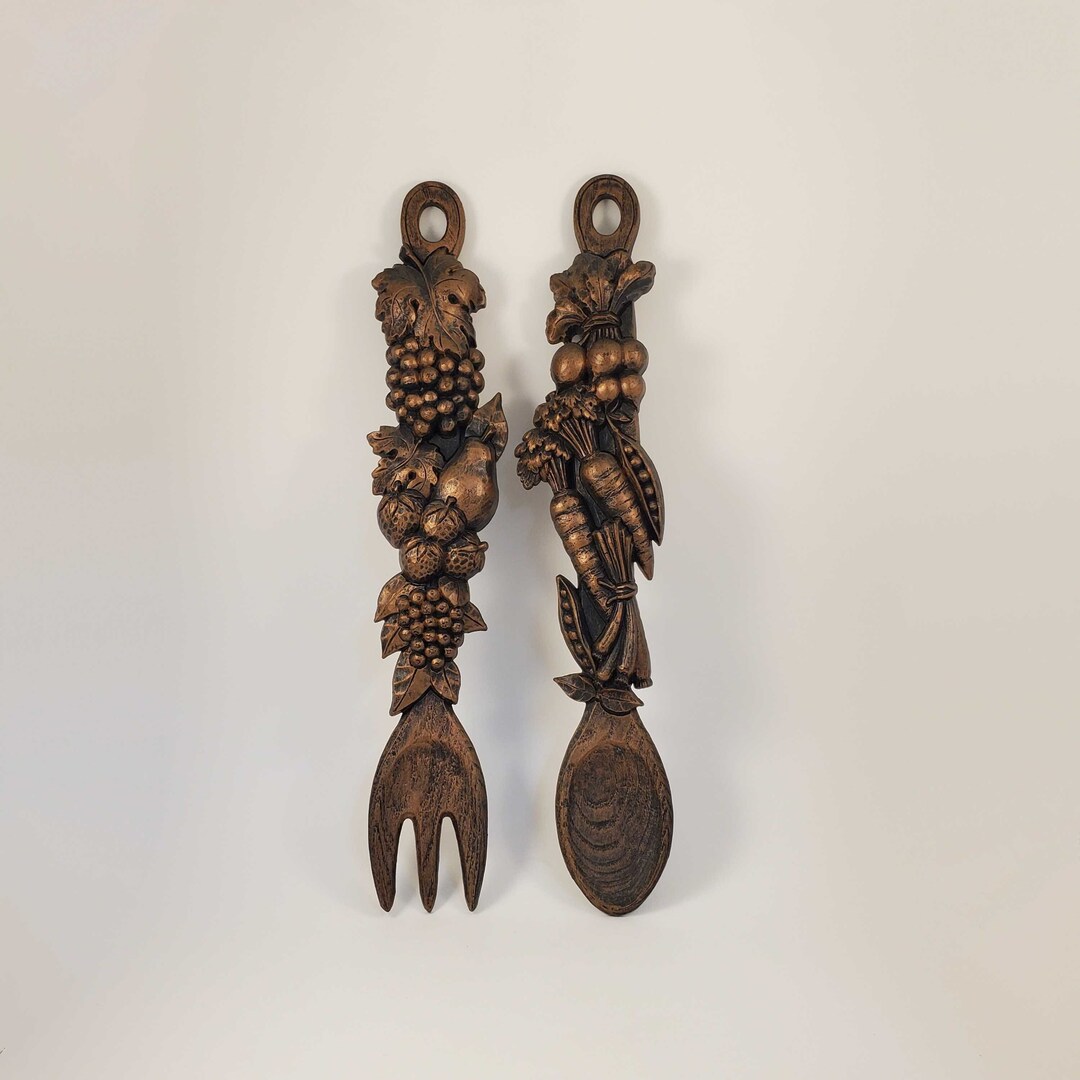 Vintage Syroco Fork and Spoon Wall Décor - Etsy