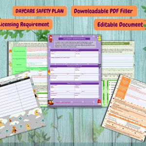 Daycare SAFETY PLAN / Licensing Requirement / Downloadable PDF Filler ...