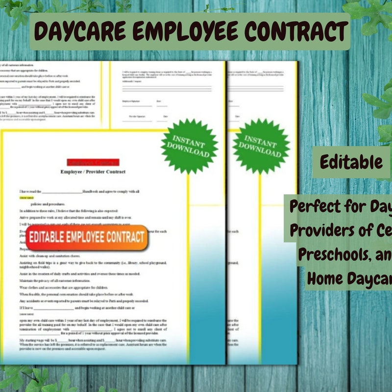 Daycare Forms - Etsy