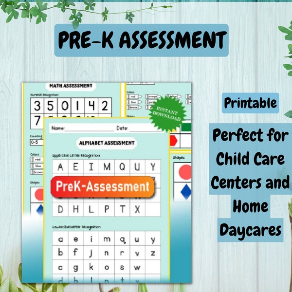Pre K Assessment - Etsy