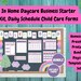 In Home Daycare Business Starter Kit, Daily Schedule Child Care Forms ...