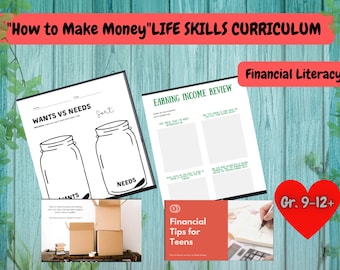 LIFE SKILLS CURRICULUM Financial Literacy : Managing Money | Etsy