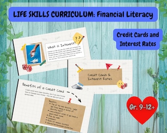 LIFE SKILLS CURRICULUM Financial Literacy : Saving and - Etsy