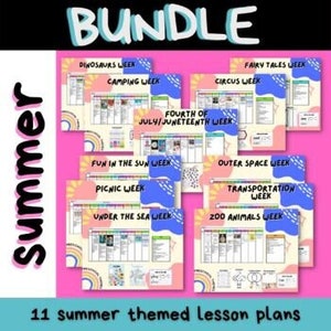 Summer Preschool Lesson Plan Bundle: June-august Themes (PDF) - Etsy