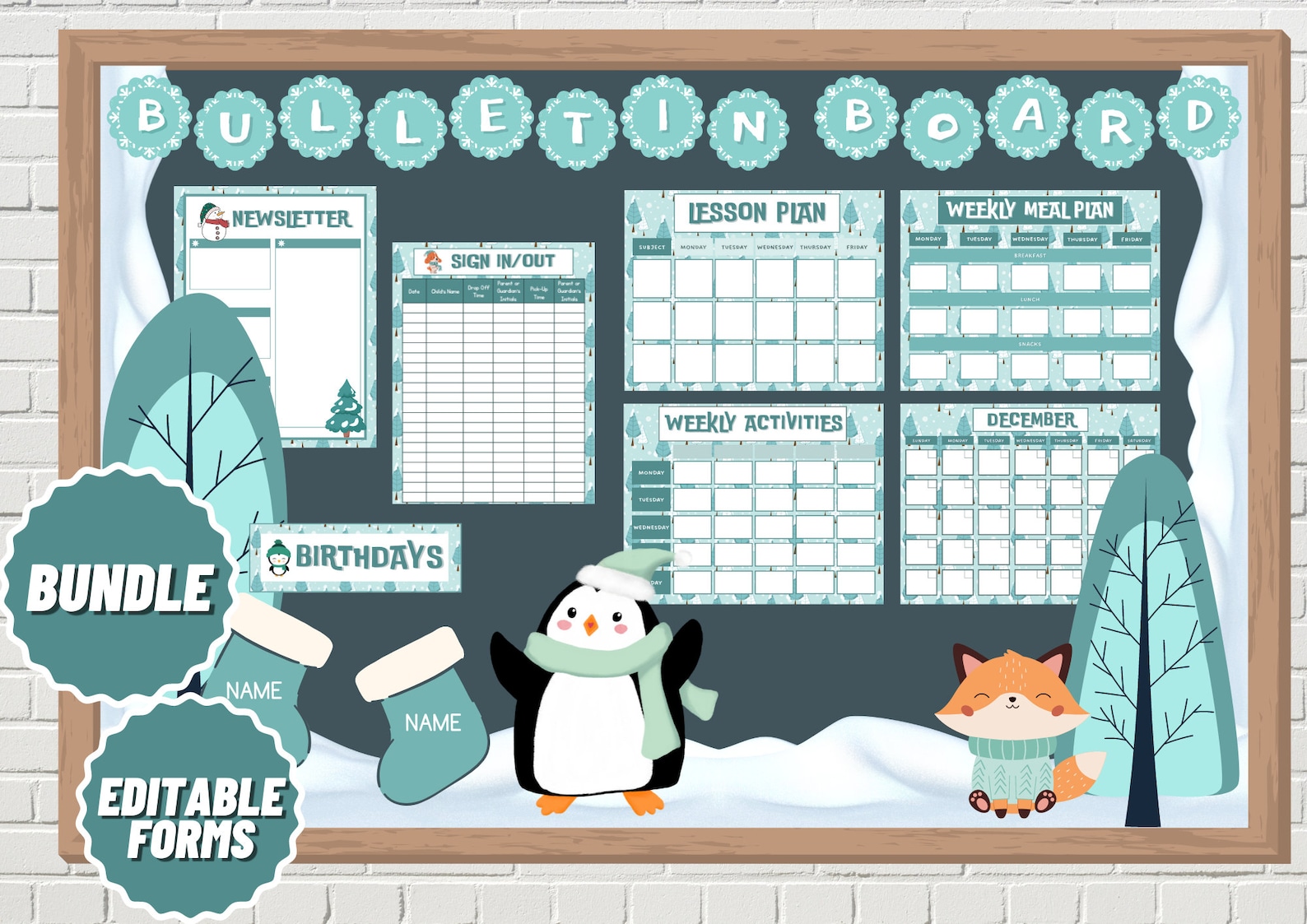 Winter Theme Bulletin Board Printable / Celebrate the Winters in ...