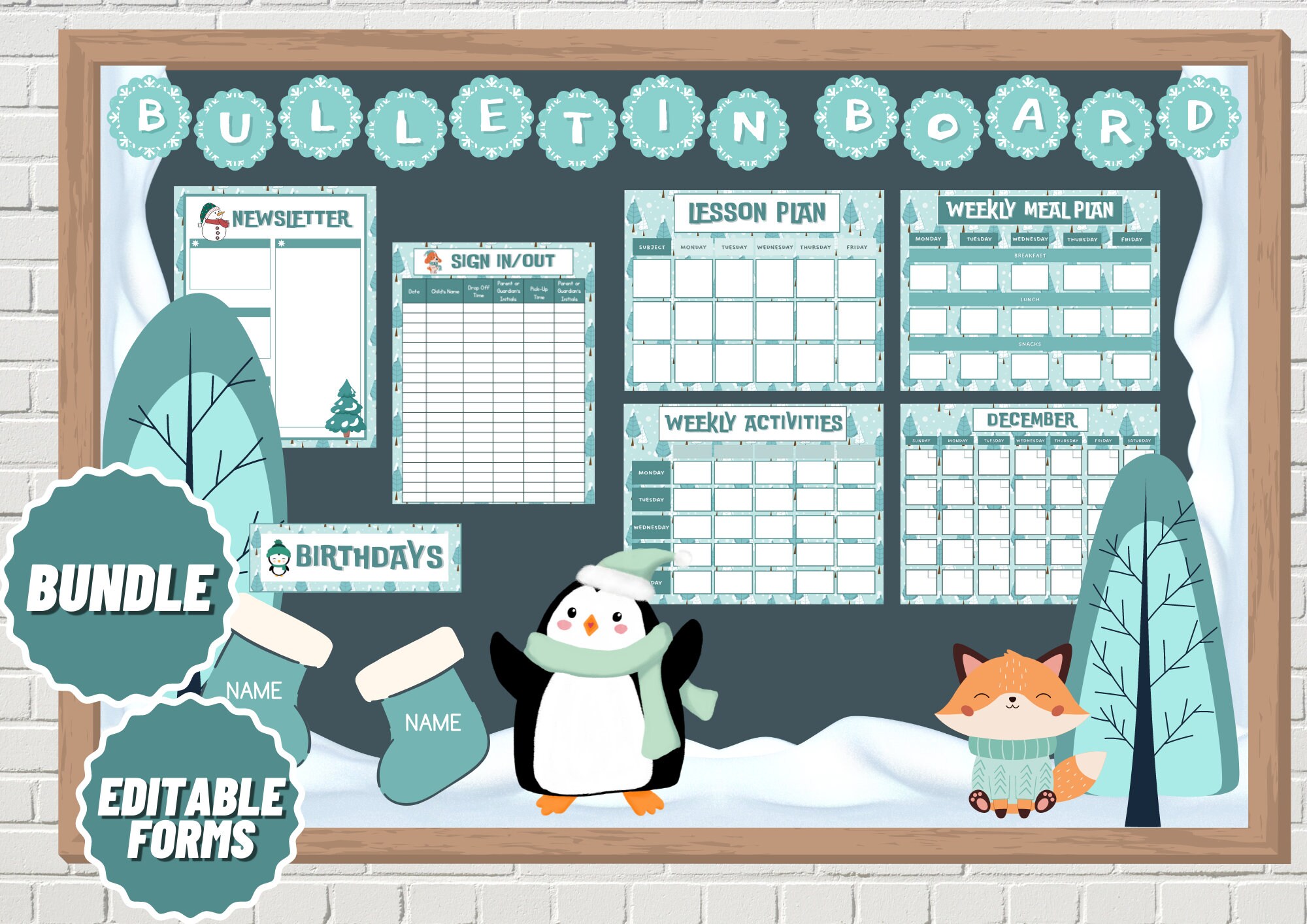 Winter Theme Bulletin Board Printable / Celebrate the Winters in ...