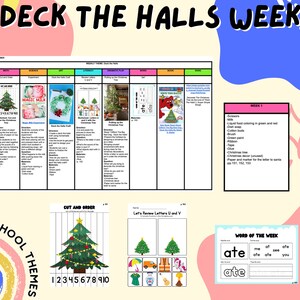 WINTER THEMES Printable Preschool Lesson Plan BUNDLE /(dec- Mar ...