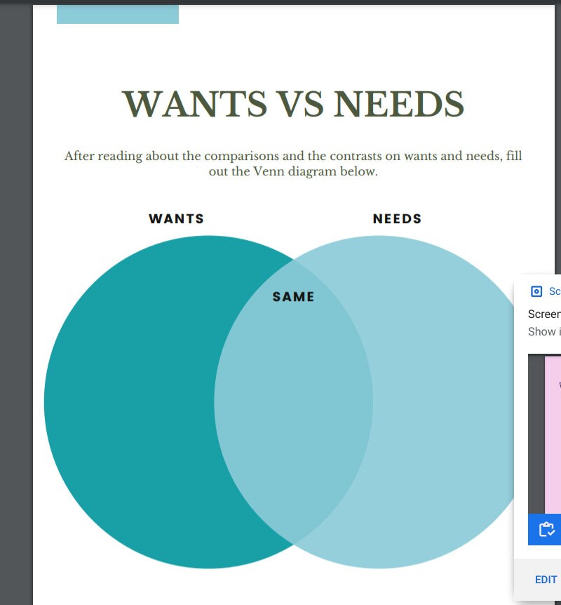 Financial Literacy Making Decisions LIFE SKILLS CURRICULUM: Wants Vs ...