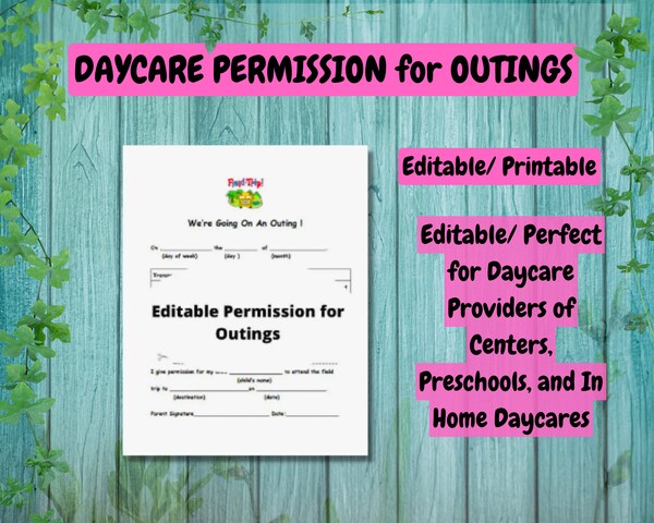 Daycare LATE PAYMENT NOTICE Form/editable / Perfect for Daycare ...