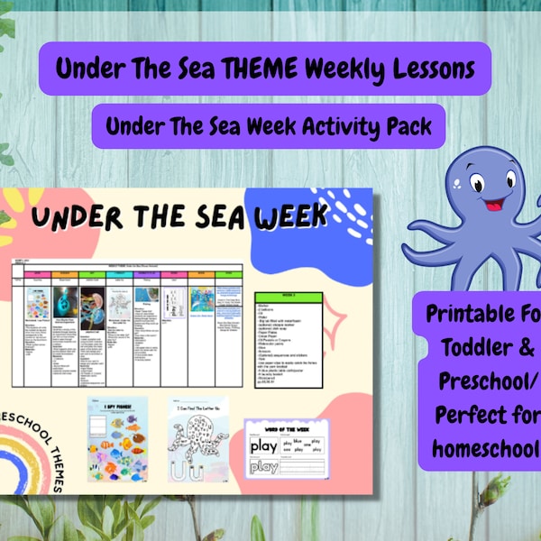 Under the Sea Lesson Plan - Etsy