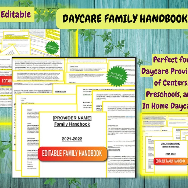 Daycare Handbook - Etsy