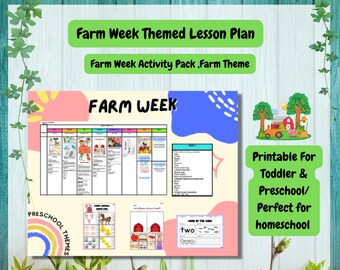 Preschool Farm Lesson Plan - Etsy
